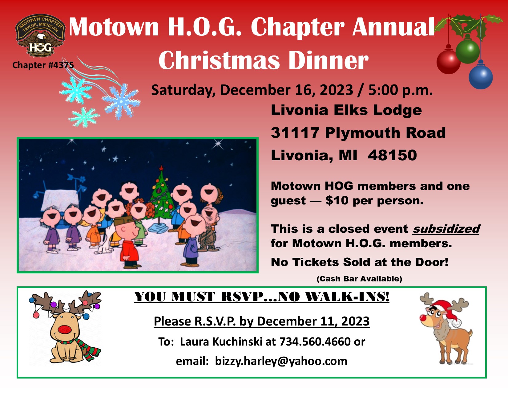 HOG Christmas Flyer 2023 Final.jpg | Motown Chapter #4375 | Taylor ...